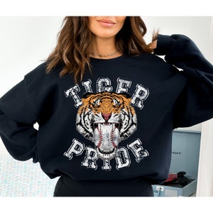 Tiger Baseball Sweatshirt, Tigers Baseball Shirt, Game Day Sweatshirt, Tiger Mascot Shirt, Tiger ...
