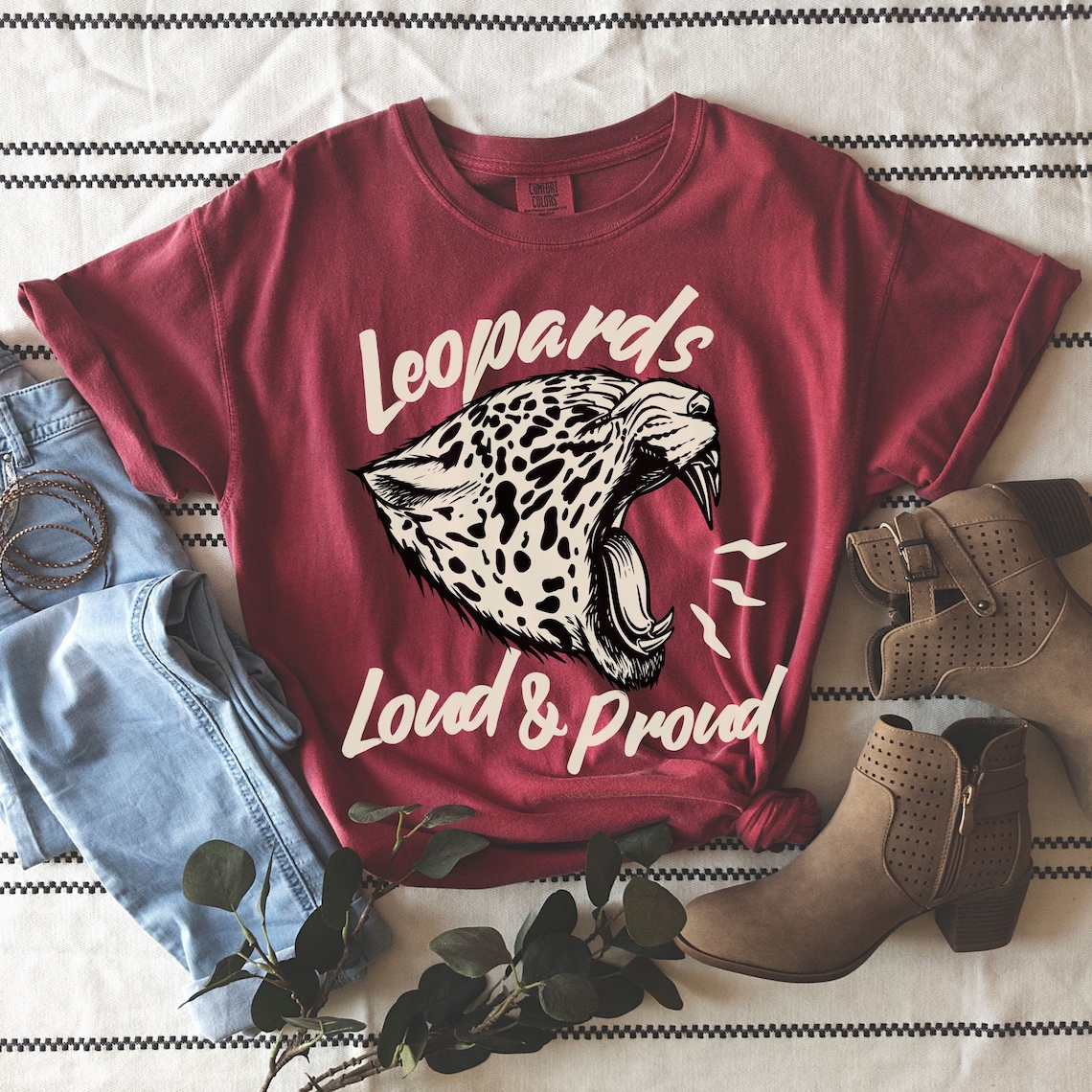 Leopards Shirt, Leopard Tshirts, Leopard Mascot Shirt, Mascot Tee ...