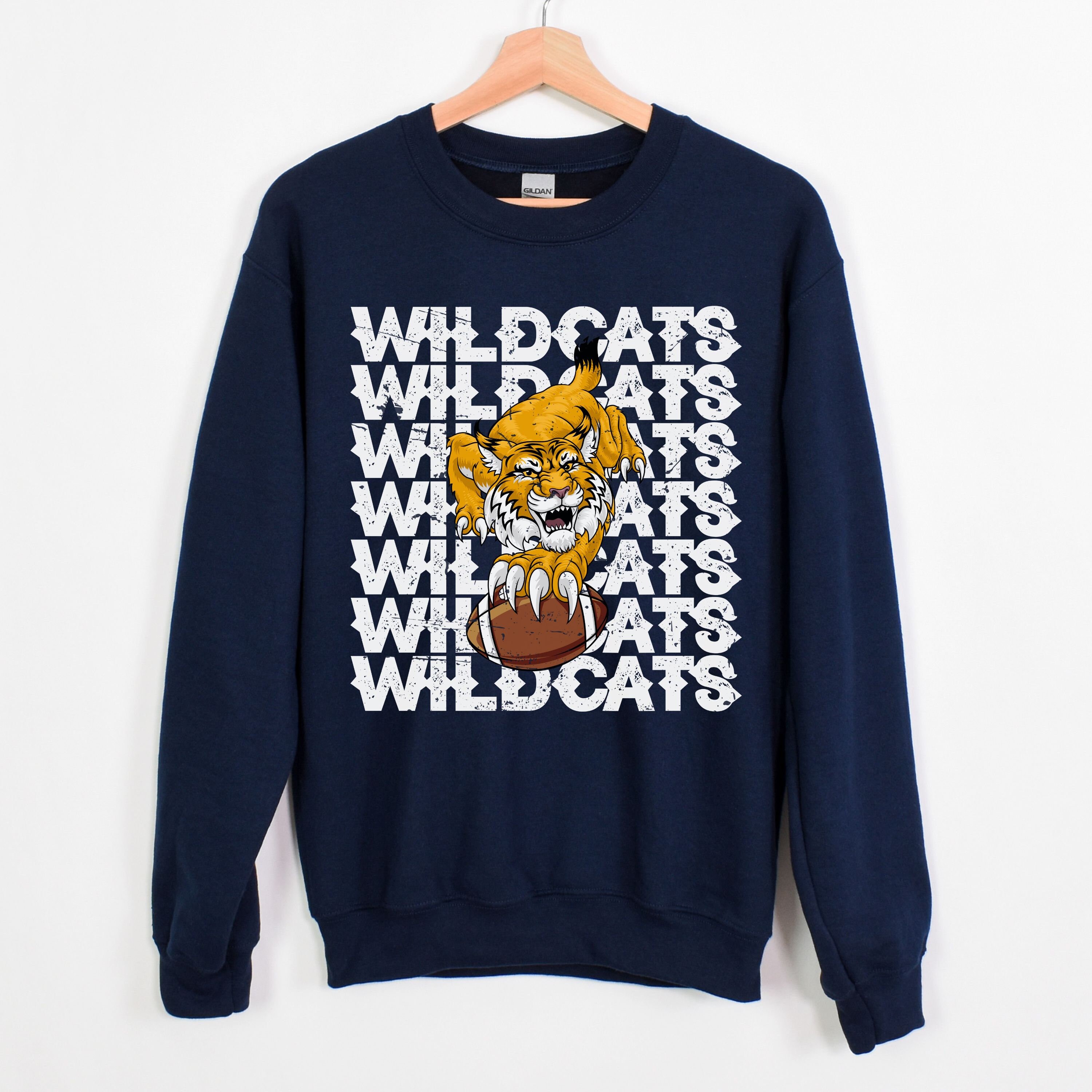 Wildcats Sweatshirt, Wildcat Football Shirt, Wildcats Shirt, Vintage ...