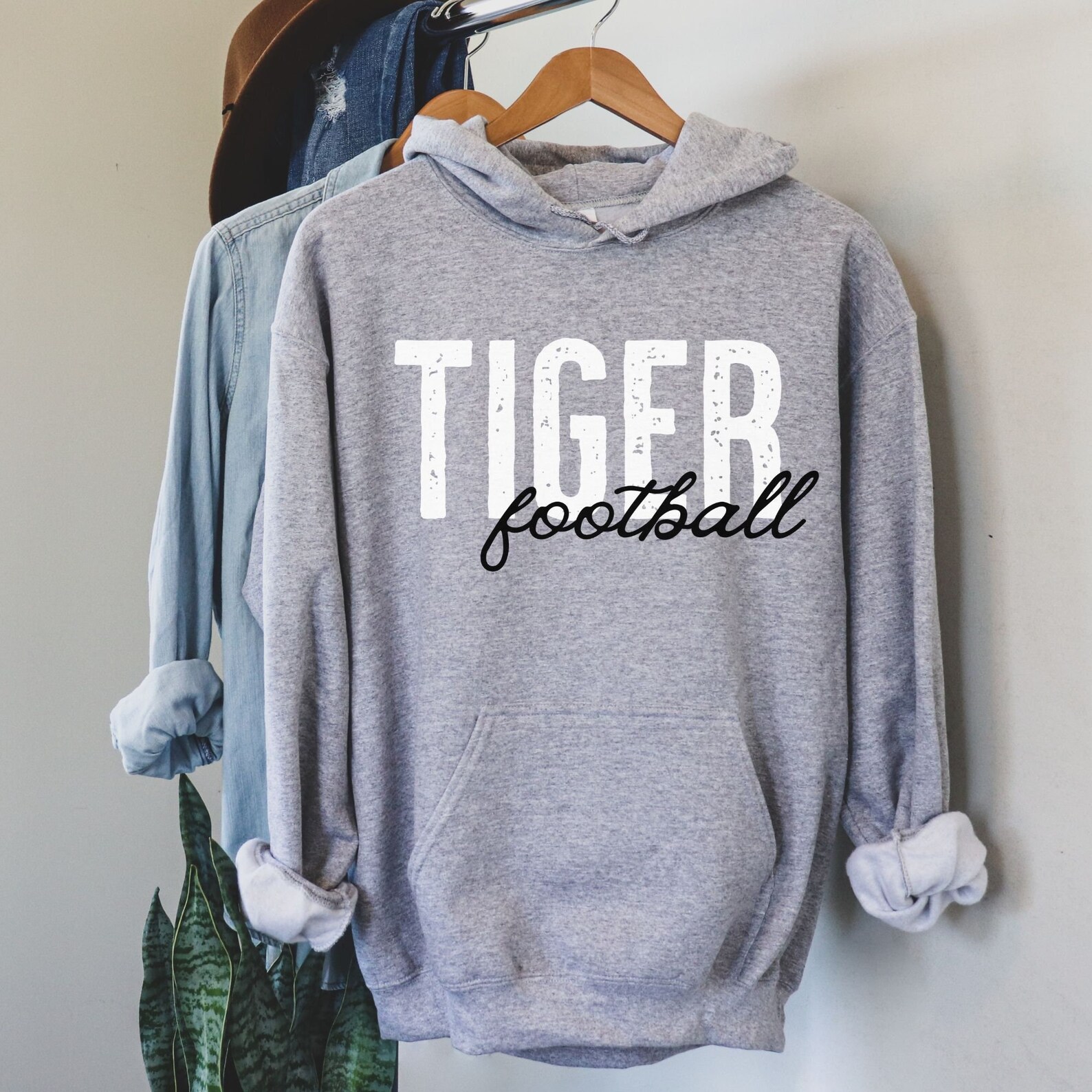Tigers Football Tigers Hoodie Mascot Sweatshirt School - Etsy