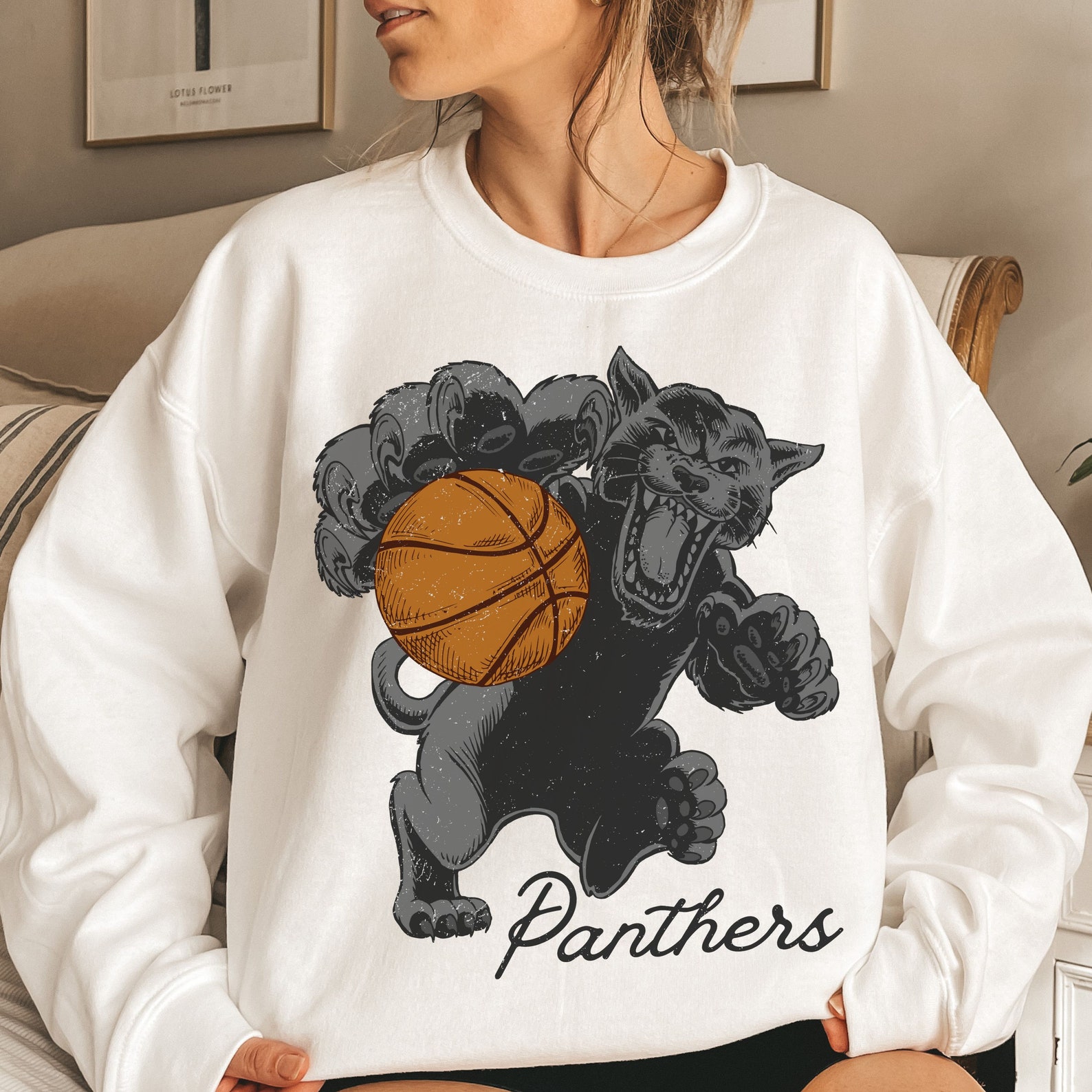 Panthers Basketball Sweatshirt, Panthers Shirt, Panther Basketball ...