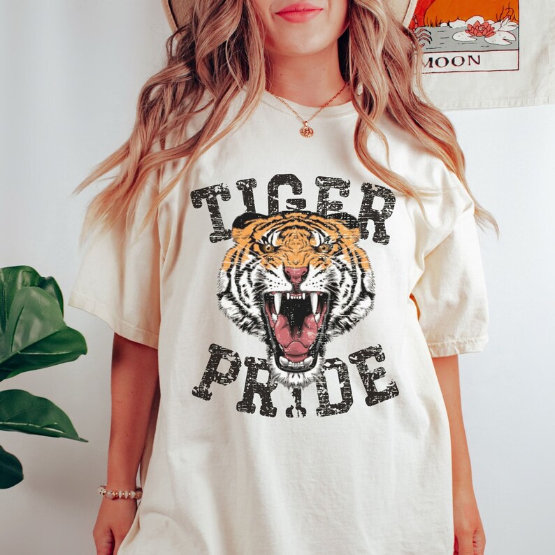 Tigers Shirt Tiger Tshirt Tiger Pride Tee Retro School - Etsy