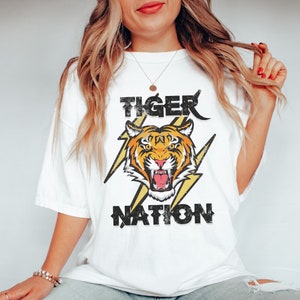 Tiger Shirt, School Spirit Shirts, Tiger Mascot Shirt, Mascot Tee ...