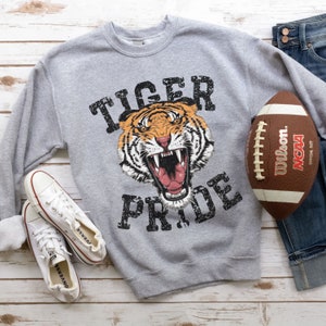 Tigers Sweatshirt, Tiger Shirt, Tiger Pride, Retro School Spirit Shirts ...