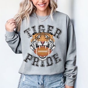 Tigers Football Shirt, Tiger Shirt, Tiger Pride, Retro School Spirit Shirts, Tigers Football ...