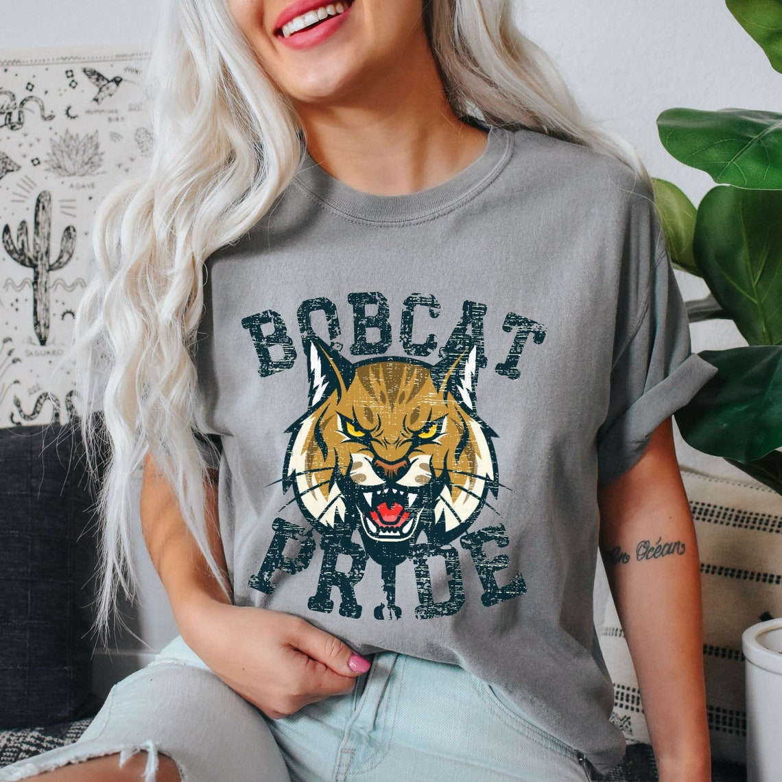 Bobcats Shirt Bobcat Tshirt Bobcat Pride Tee Retro School - Etsy