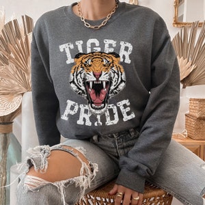 Tigers Sweatshirt, Tiger Shirt, Tiger Pride, Retro School Spirit Shirts, Tigers Football ...