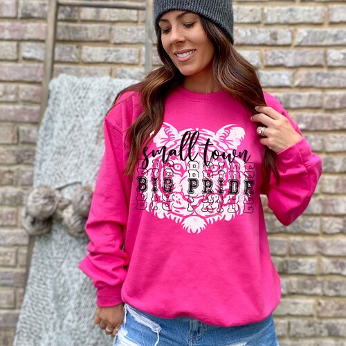 Tigers Sweatshirt Small Town Big Pride Sweatshirt Tiger - Etsy