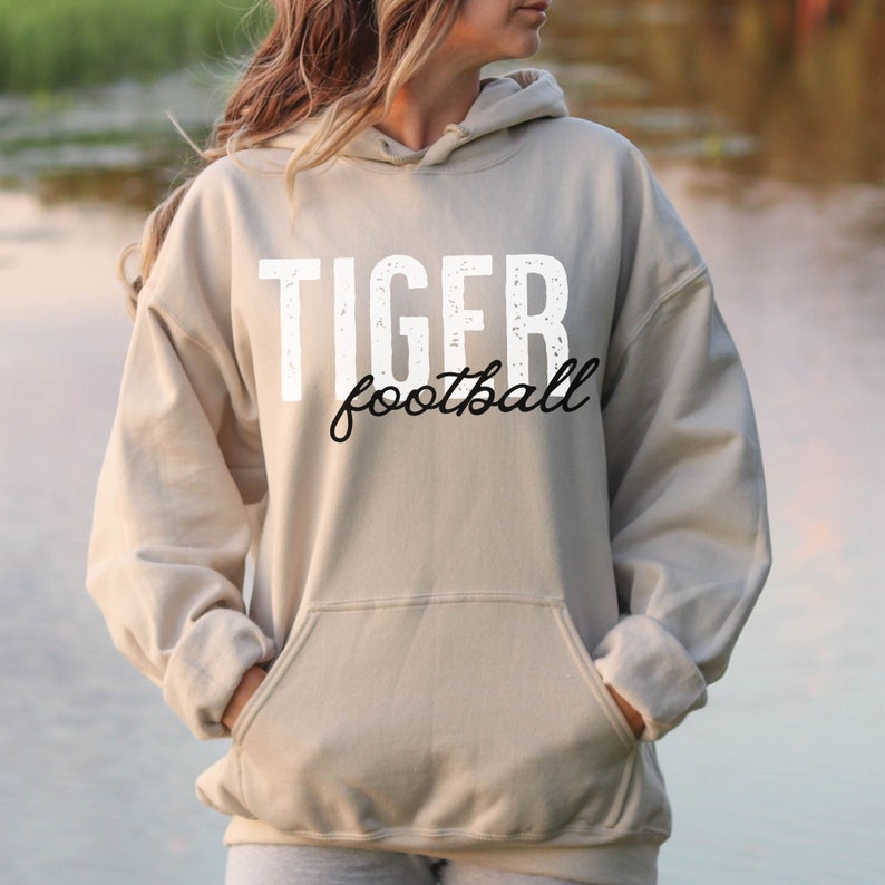 Tigers Football Tigers Hoodie Mascot Sweatshirt School - Etsy