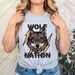 Wolf Nation Shirt, Wolves Tshirt, Wolf School Shirt, Wolf Mom, Go ...