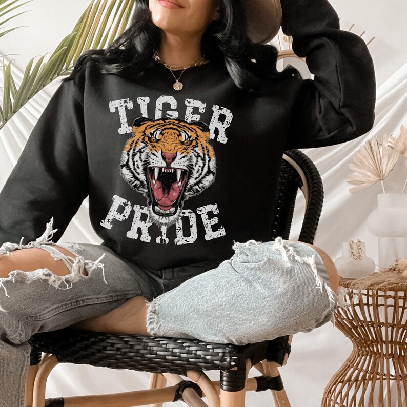 Tigers Sweatshirt Tiger Shirt Tiger Pride Retro School - Etsy