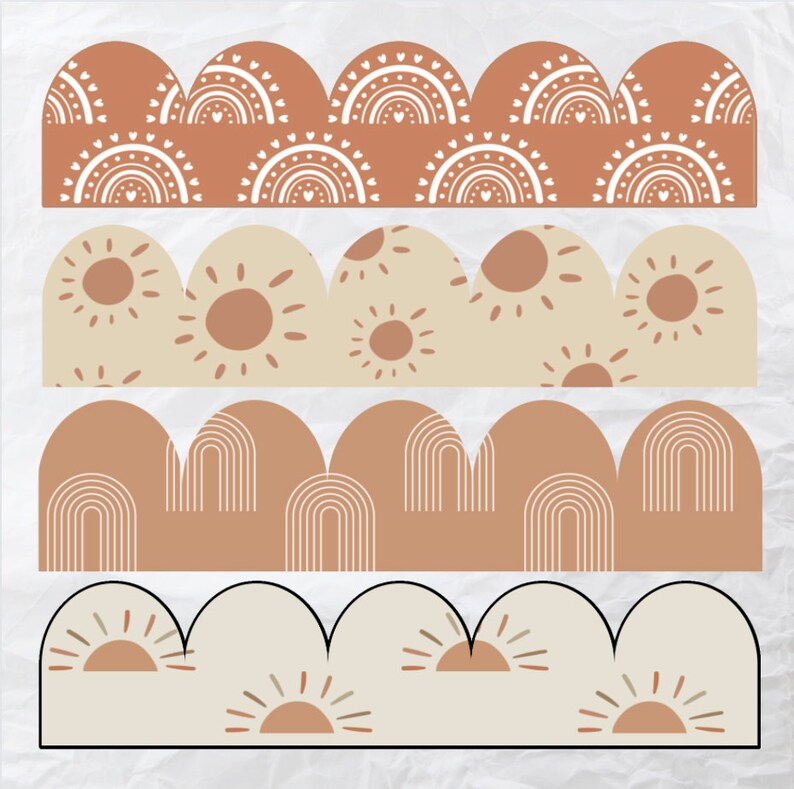 Modern Boho Bundle | Printable Classroom Bulletin Board Borders - Etsy