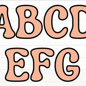 EDITABLE Groovy Bulletin Board Letters | Print + Cut - Etsy