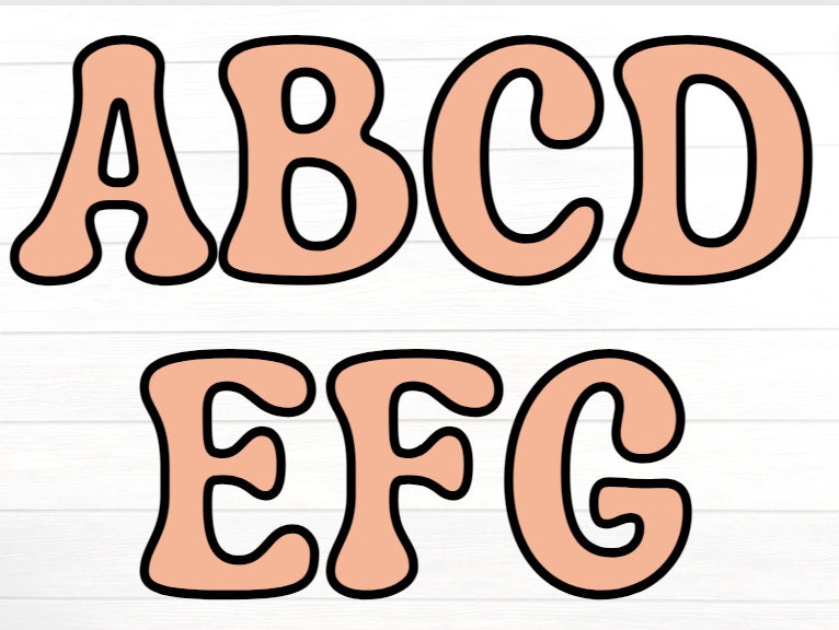 EDITABLE Groovy Bulletin Board Letters | Print + Cut - Etsy