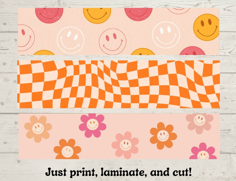 Retro Groovy 70s Bundle | Printable Digital Bulletin Board Borders - Etsy