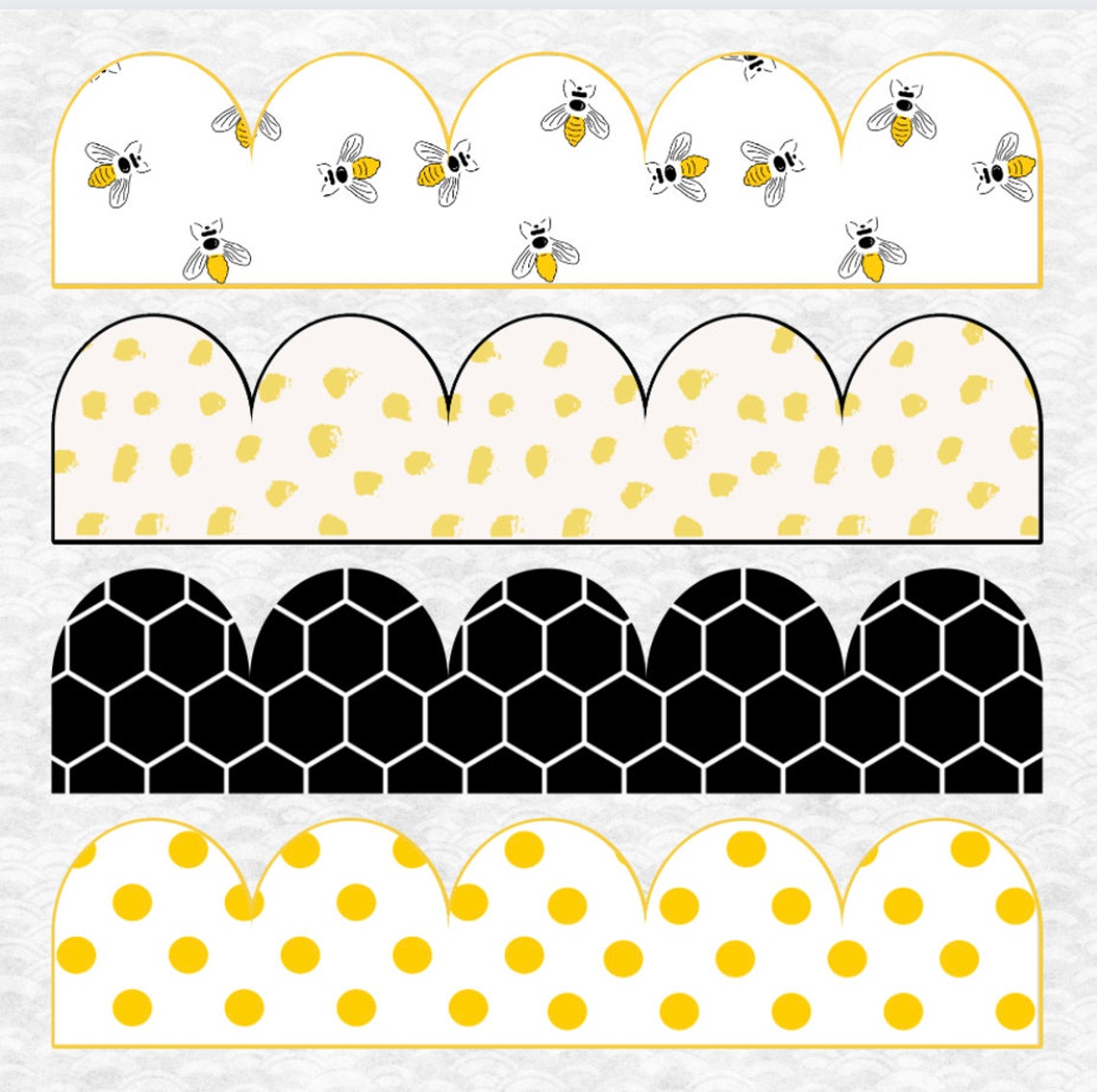 Bumble Bee Collection | Bulletin Board Borders Digital Download - Etsy