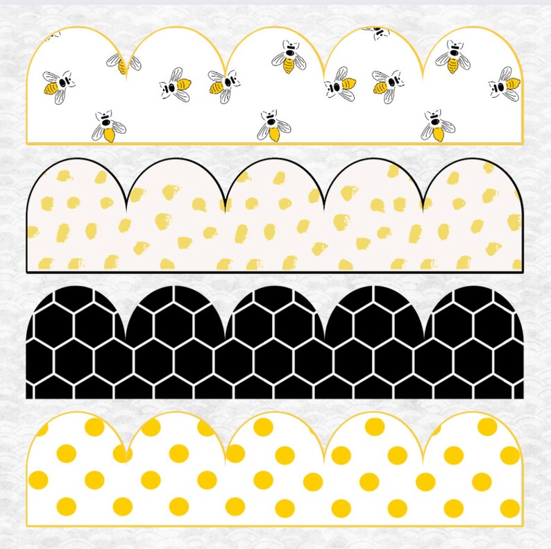 Bumble Bee Collection | Bulletin Board Borders Digital Download - Etsy
