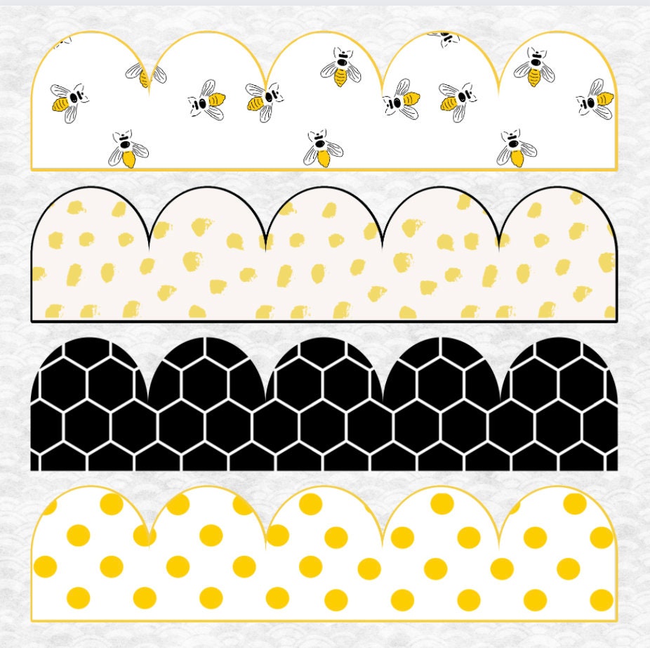 Bumble Bee Collection | Bulletin Board Borders Digital Download - Etsy