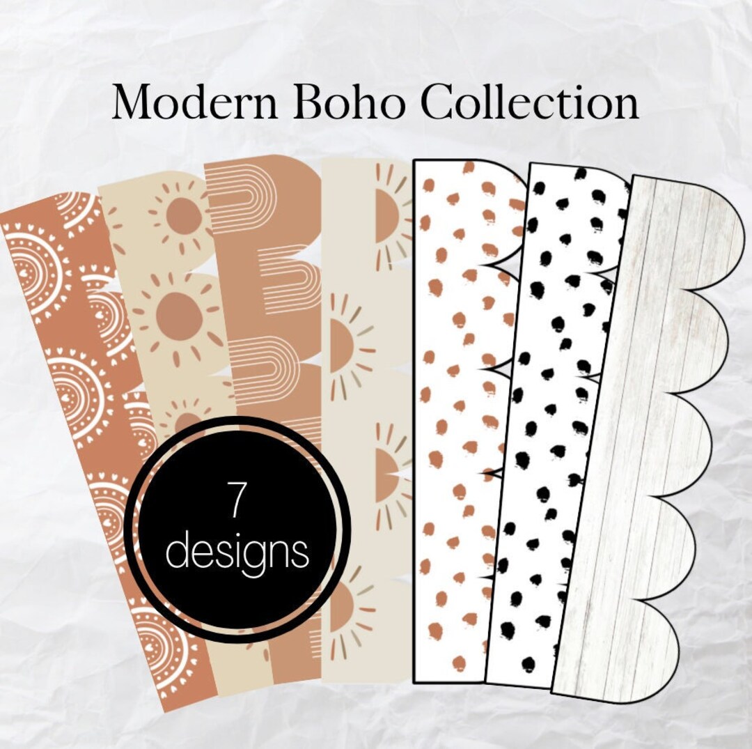 Modern Boho Bundle | Printable Classroom Bulletin Board Borders - Etsy