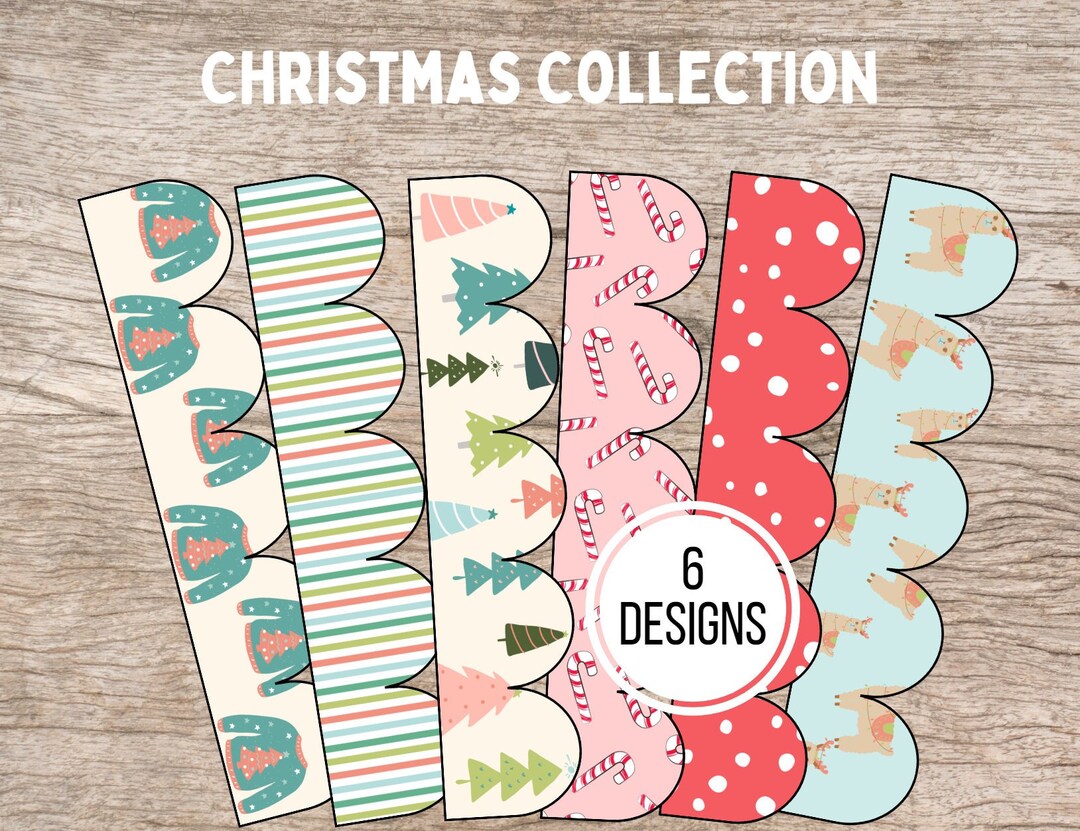 Christmas Border Bundle | Printable Classroom Bulletin Board Borders - Etsy
