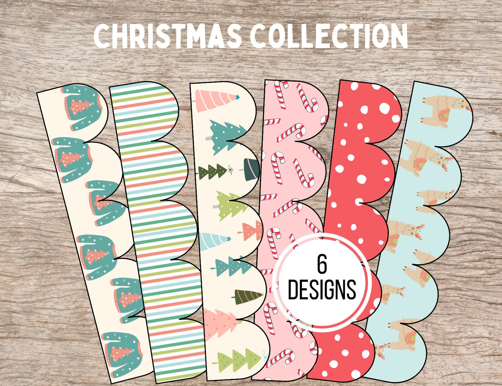 Christmas Border Bundle | Printable Classroom Bulletin Board Borders - Etsy