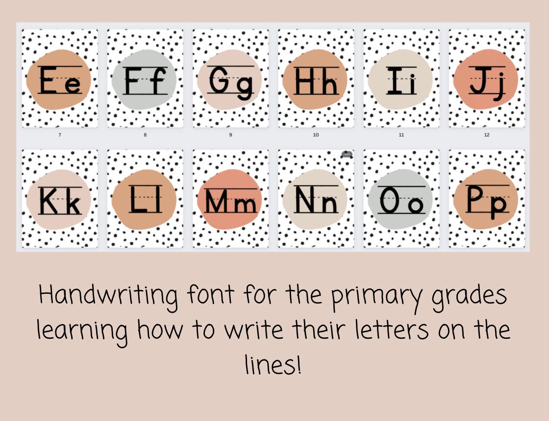 EDITABLE Modern Boho Spotty Classroom Alphabet Posters - Etsy
