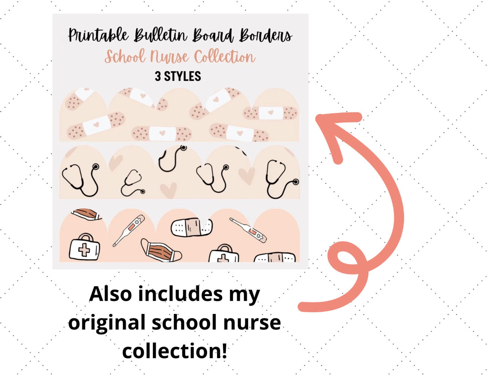 School Nurse Bundle | Printable Bulletin Board Borders + Bonus Bulletin ...