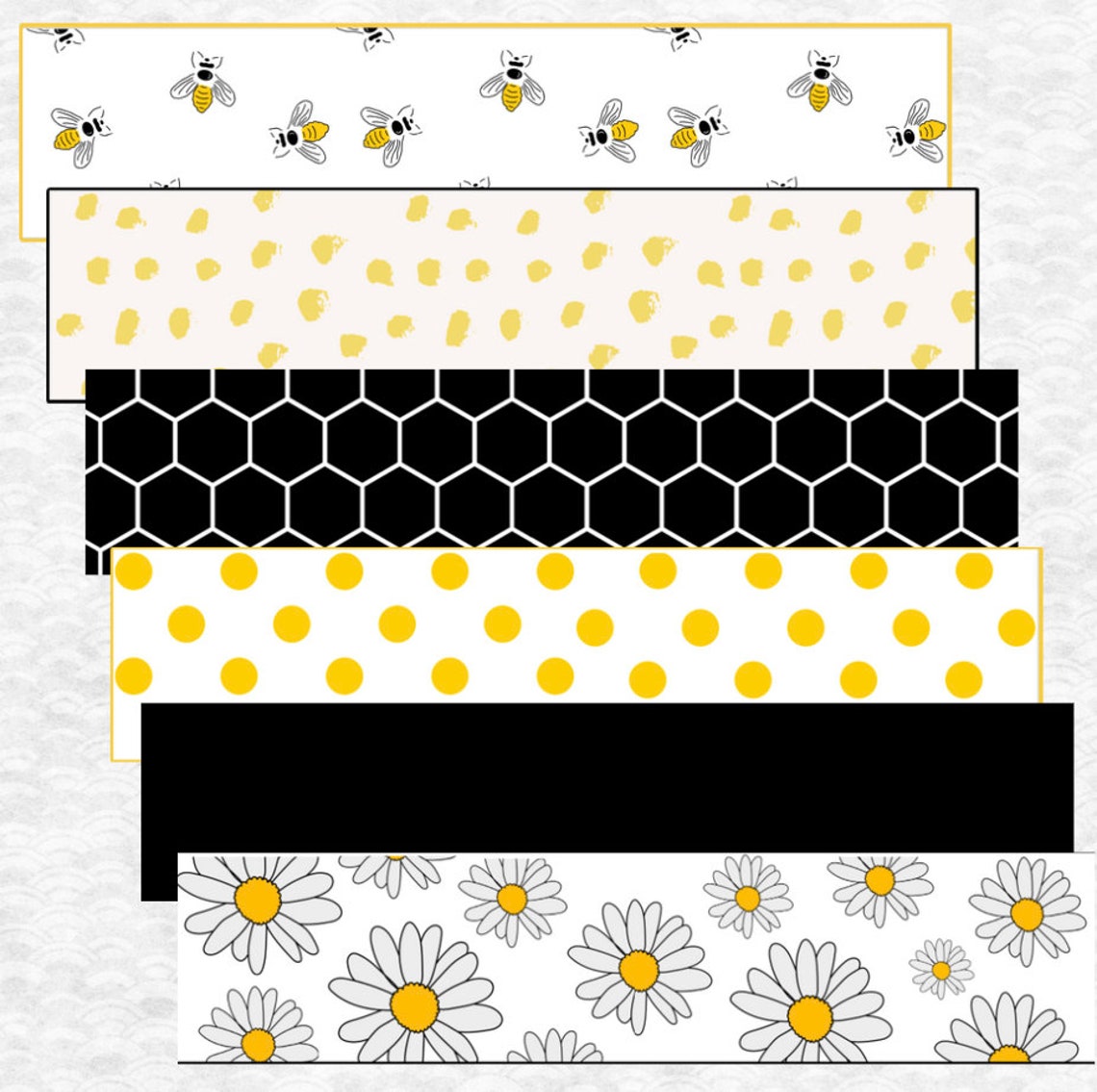 Bumble Bee Collection | Bulletin Board Borders Digital Download - Etsy