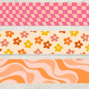 Retro Groovy 70s Bundle | Printable Digital Bulletin Board Borders - Etsy