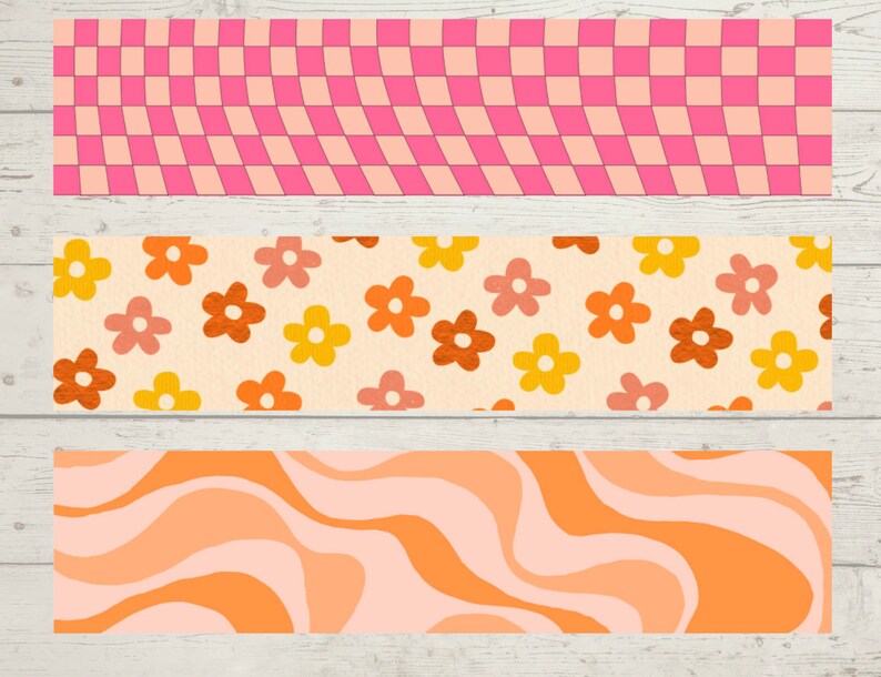 Retro Groovy 70s Bundle Printable Digital Bulletin Board - Etsy Hong Kong