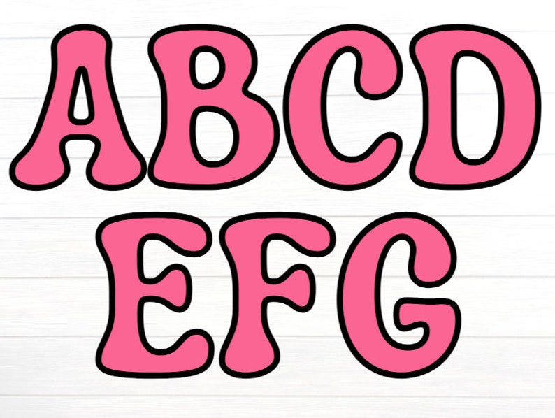 EDITABLE Groovy Bulletin Board Letters Print Cut - Etsy