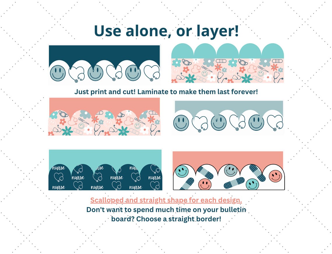 School Nurse Bundle | Printable Bulletin Board Borders + Bonus Bulletin ...