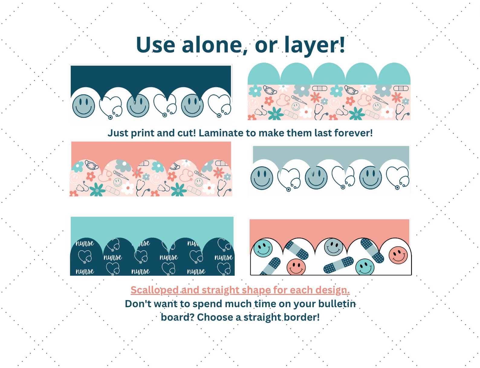 School Nurse Bundle | Printable Bulletin Board Borders + Bonus Bulletin ...