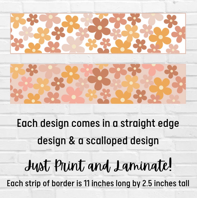 Floral Bundle | Classroom Bulletin Board Borders | Instant Download ...