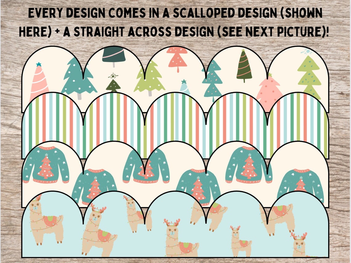 Christmas Border Bundle Printable Classroom Bulletin Board Borders - Etsy