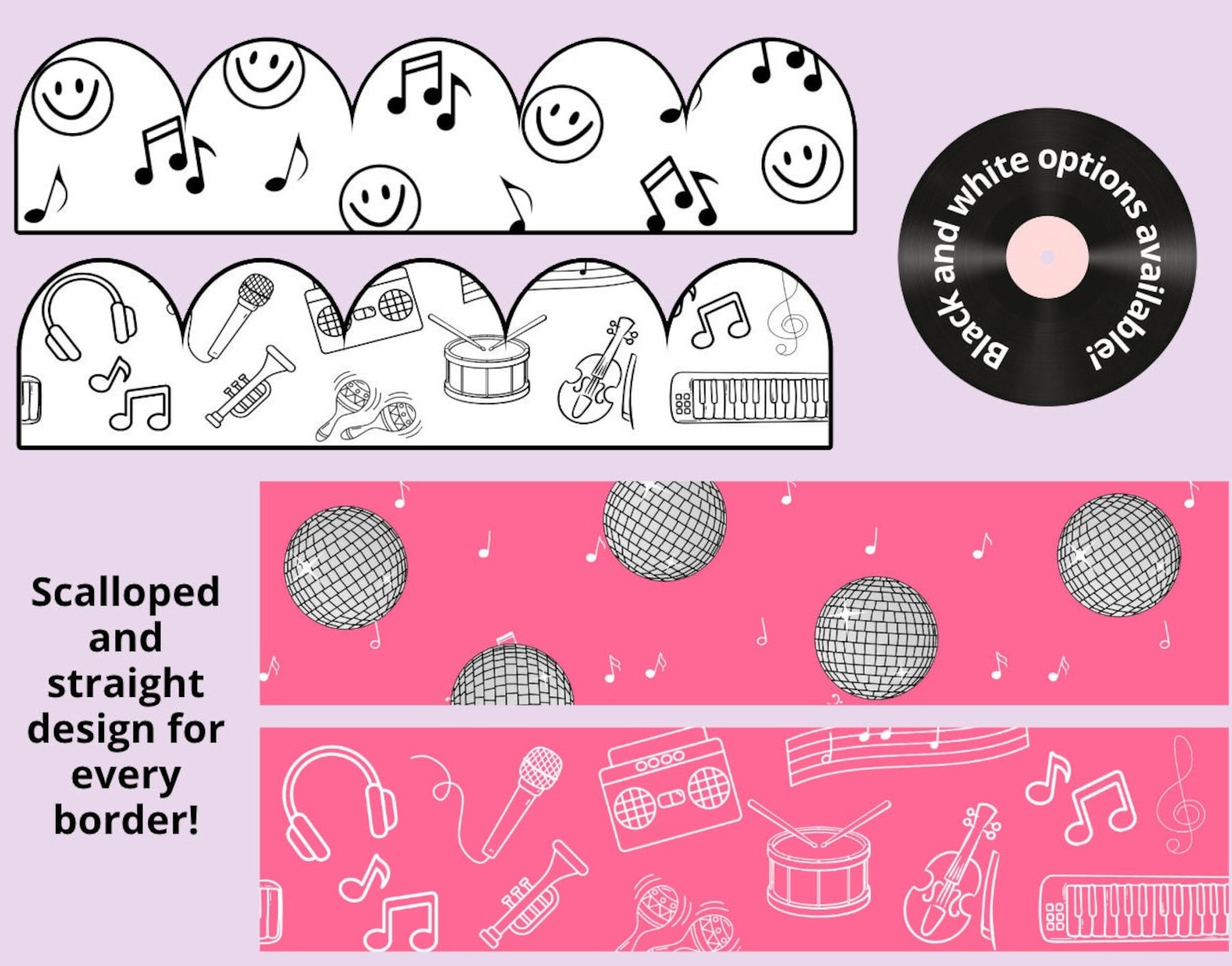 Music Teacher Bundle Printable Classroom Bulletin Board Borders - Etsy