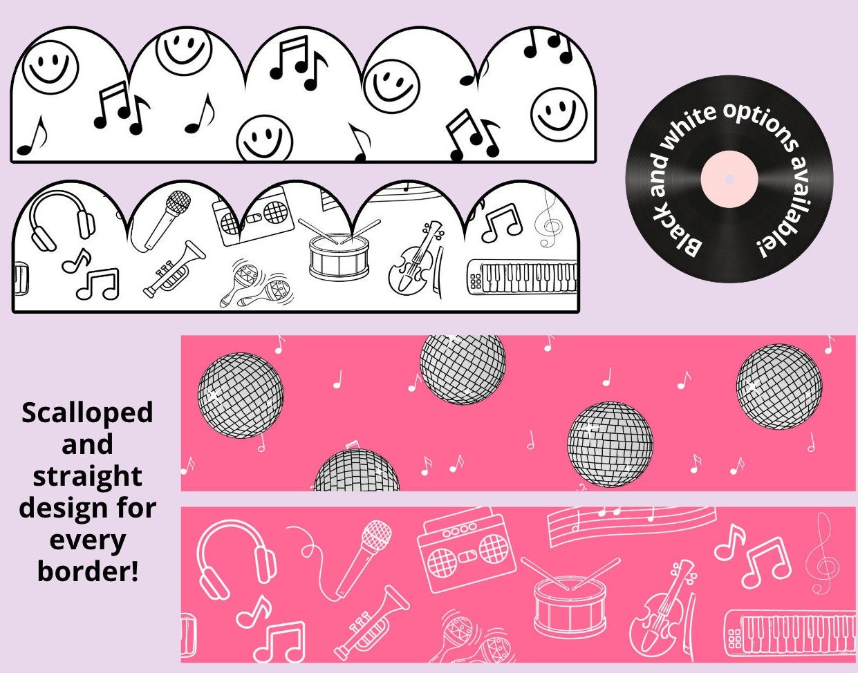 Music Teacher Bundle Printable Classroom Bulletin Board Borders - Etsy