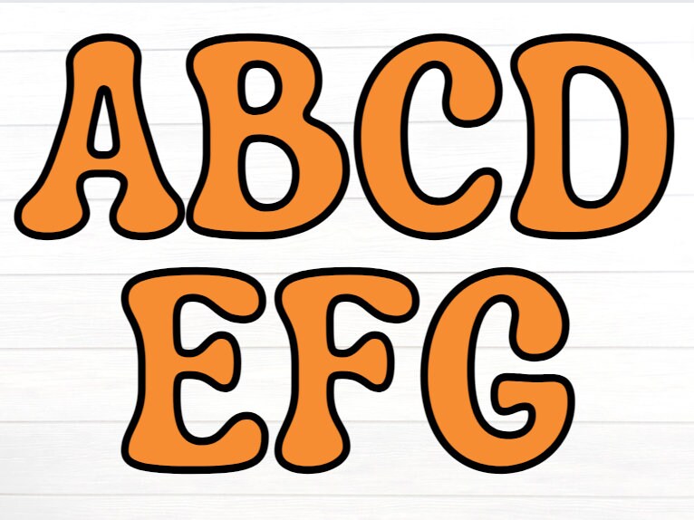 EDITABLE Groovy Bulletin Board Letters | Print + Cut - Etsy