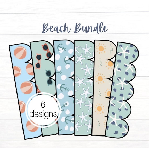 Beach Bundle Classroom Bulletin Board Borders - Etsy