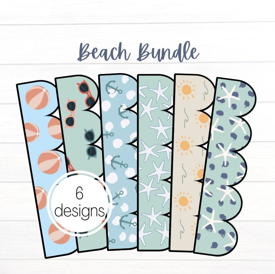 Beach Bundle | Classroom Bulletin Board Borders - Etsy