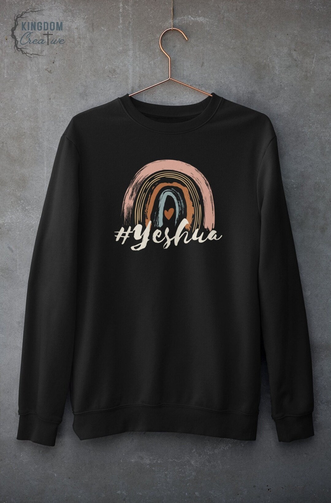 Yeshua Sweater Rainbow Christian Sweateryeshua Christian - Etsy
