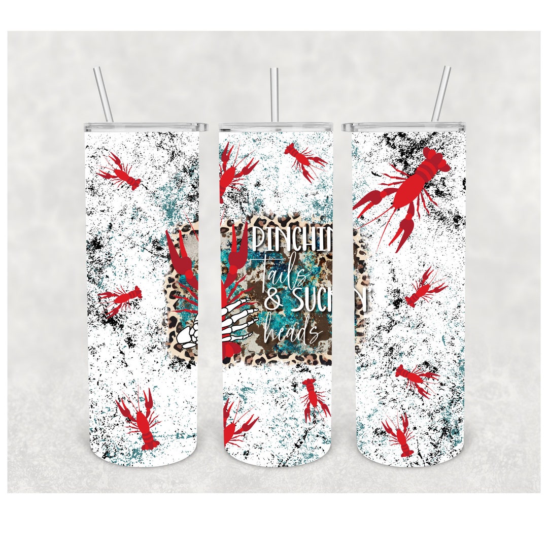 Crawfish Tumbler/pinching Tails and Sucking Heads - Etsy