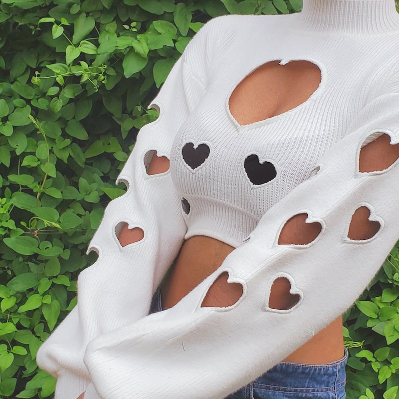Cut Out Sweater - Etsy