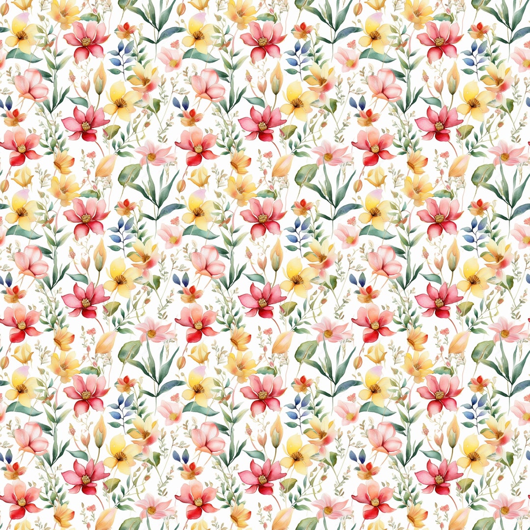 Instant Download: Seamless Floral Pattern Digital File for Creative ...