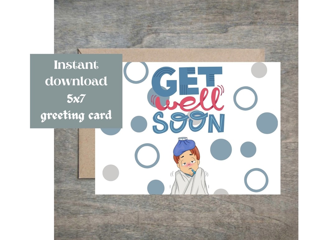 Get Well Soon Greeting Card | Get Well Printable Greeting Card ...