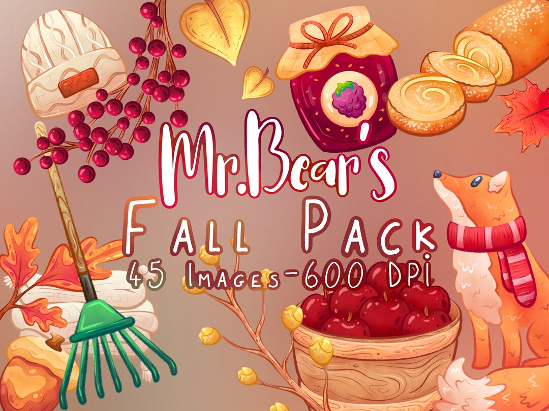 HAND DRAWN Fall Clipart Original High Quality Instant Access Download ...
