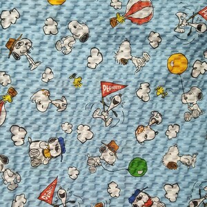 Snoopy Fabric, Snoopy Woodstock Fabric, Peanuts Fabric, Bubble Crepe ...