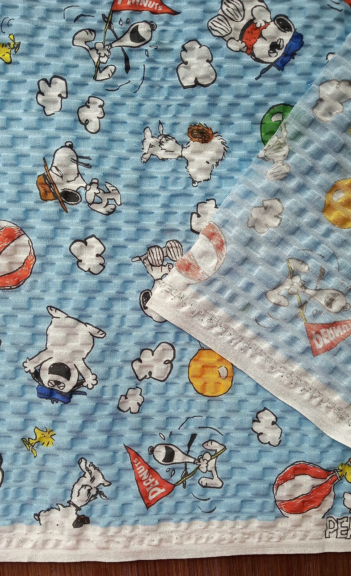Snoopy Fabric, Snoopy Woodstock Fabric, Peanuts Fabric, Bubble Crepe ...