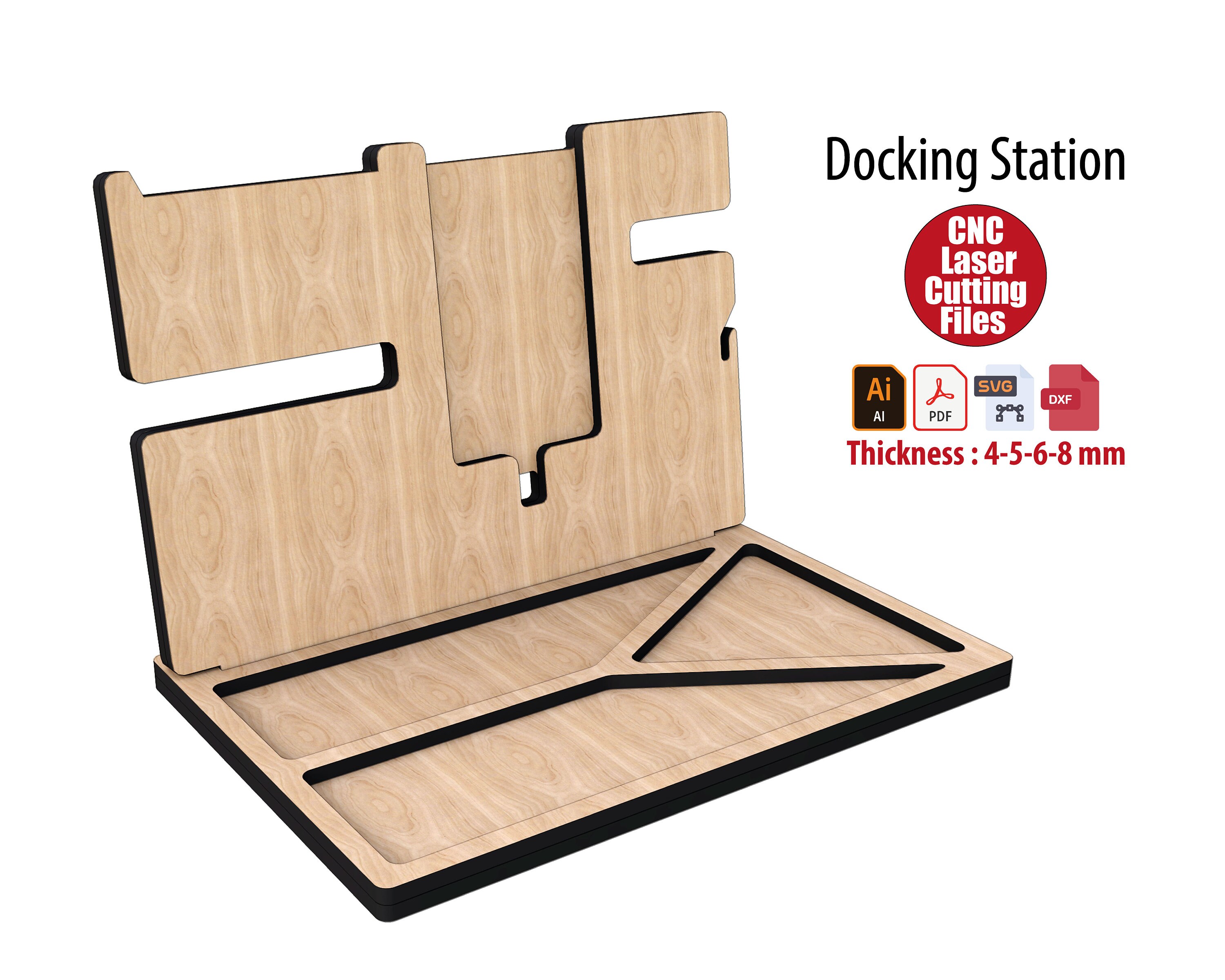 Docking Station Svg Cut File for Phone, Keys, Etc, Custom Mens Gift ...