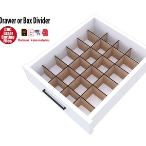 Drawer Divider or Box Organiser Laser Cutting File Svg, Cnc, for ...